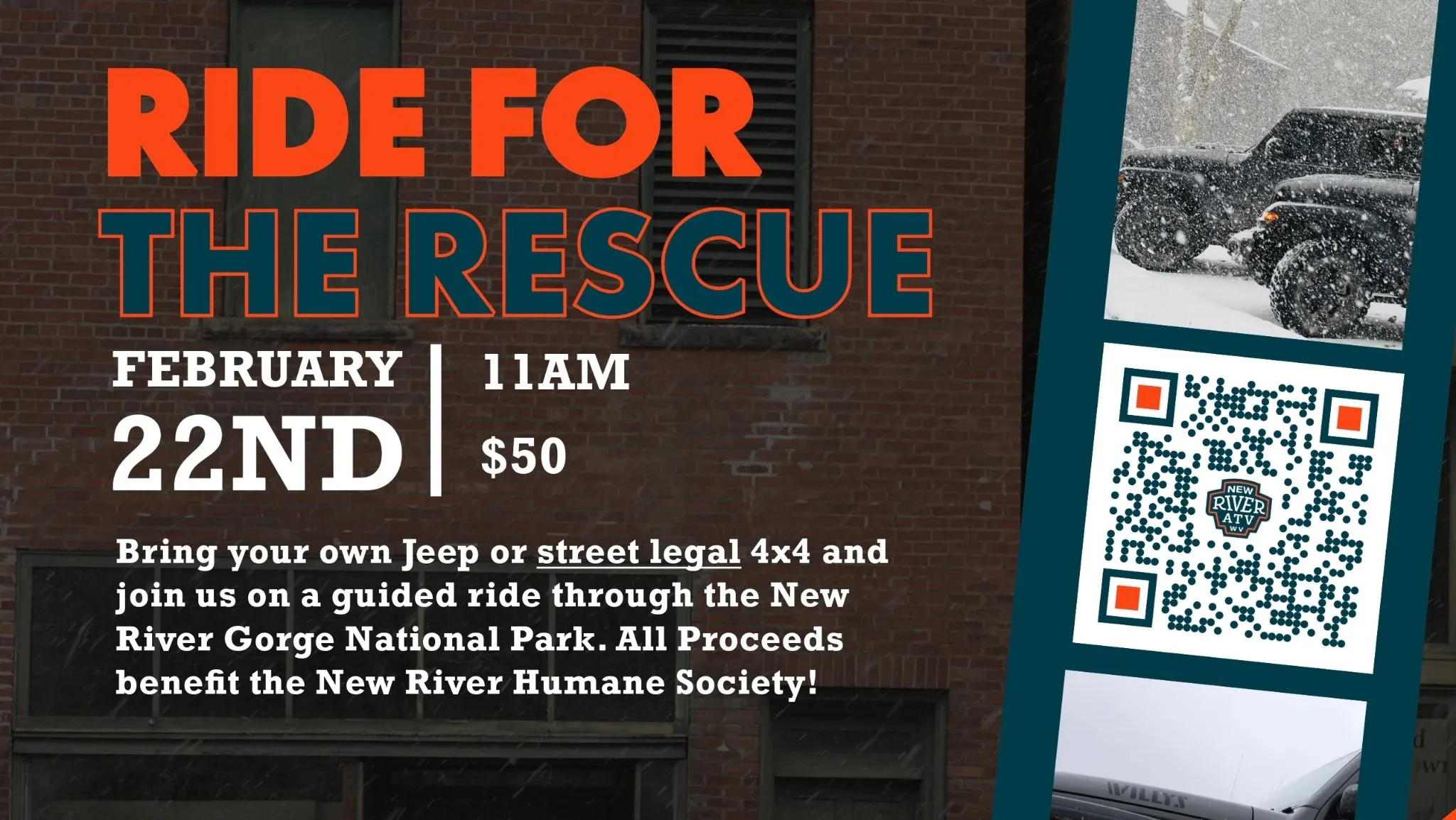 Ride for the Rescue in the New River Gorge - New River ATV